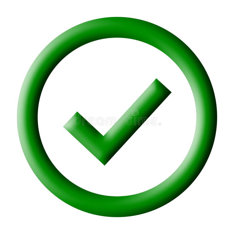Tick Ok Icon Green Isolated Stock Illustration - Illustration of icon ...