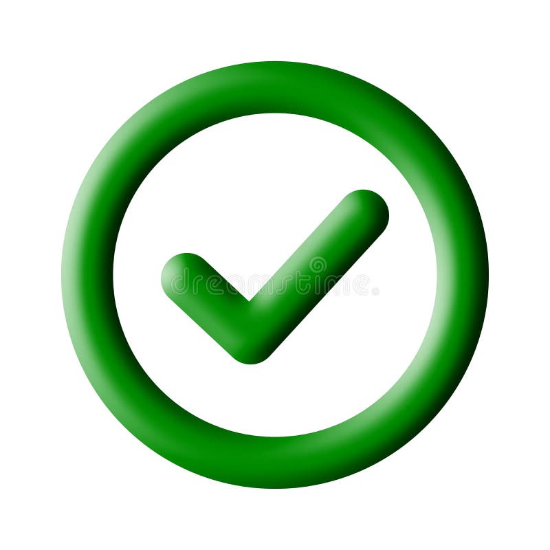 Tick Ok Icon Green Isolated Stock Illustration - Illustration of icon ...