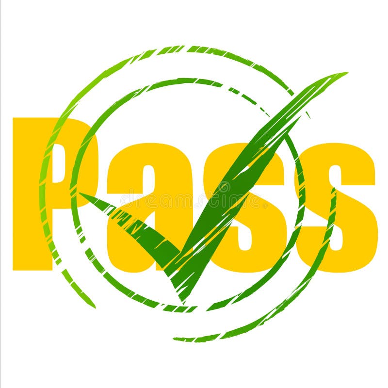 Pass Tick Indicates Yes Passing and Approve Stock Illustration ... Pass Tick Indicates Yes Passing and Approve Stock Illustration ...