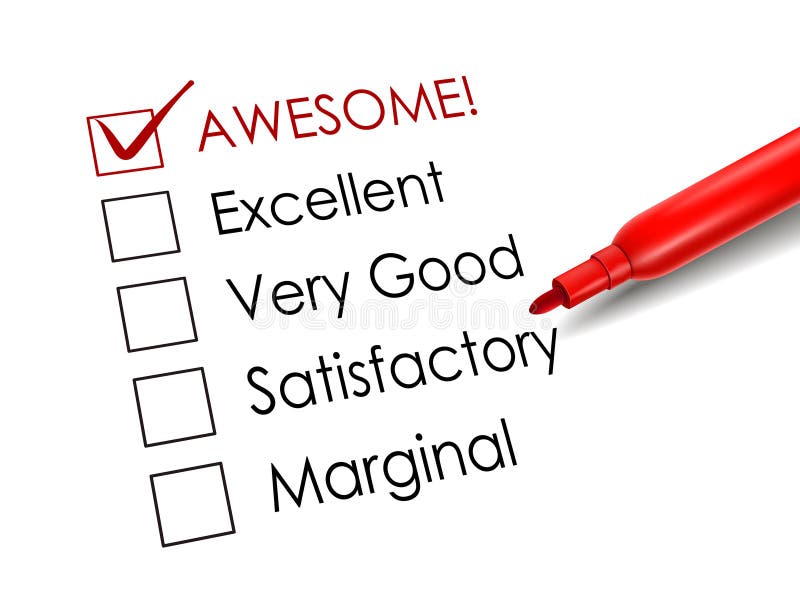 Tick Placed in Awesome Check Box with Red Pen Stock Vector ...