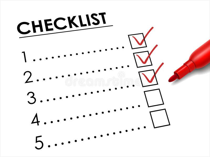 Tick Placed Check Box Red Pen Stock Illustrations – 16 Tick Placed ...