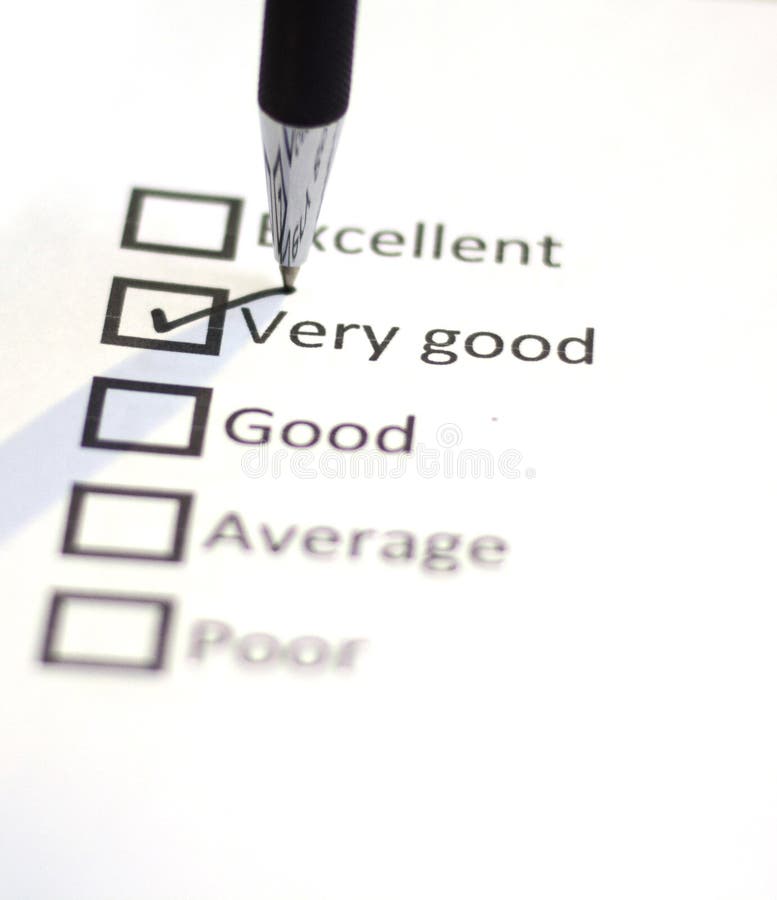 Tick placed in very good stock photo. Image of control - 79409608