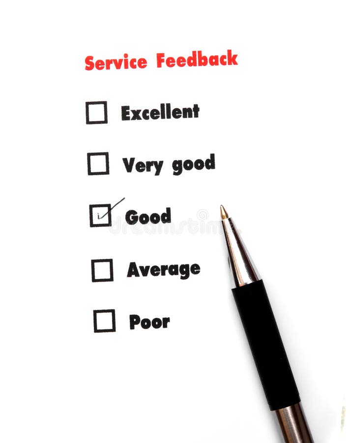 Tick Placed You Select Choice. Excellent,very Good,good,average Stock ...