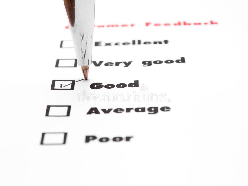 Tick Placed You Select Choice. Excellent,very Good,good,average Stock ...