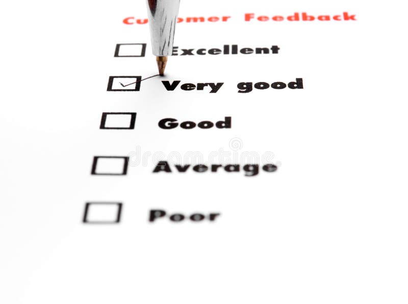 Tick Placed You Select Choice. Excellent,very Good,good,average Stock ...