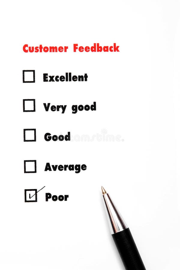 Tick Placed You Select Choice. Excellent,very Good,good,average Stock ...