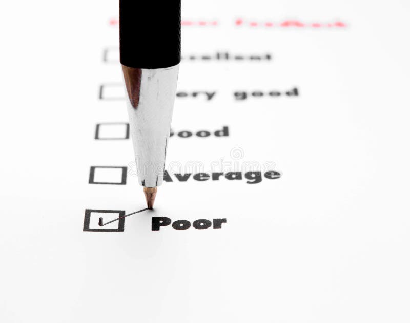 Tick Placed You Select Choice. Excellent,very Good,good,average Stock ...