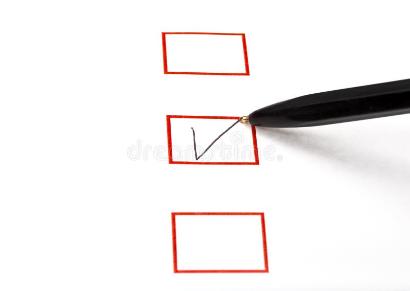 To Do List, Tick in Check Box Isolated Stock Illustration ...