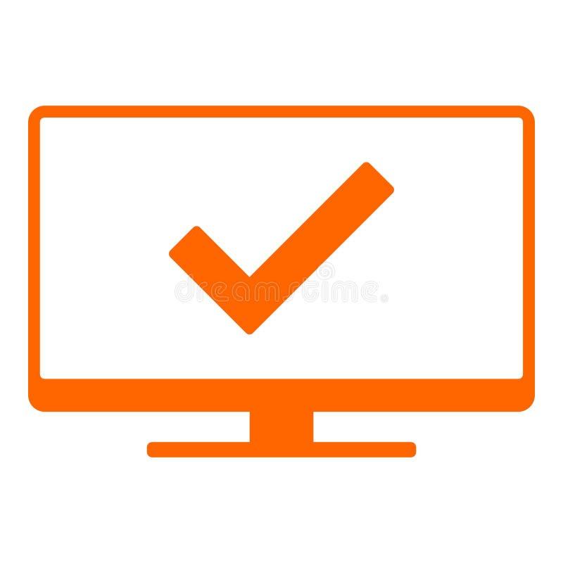 Tick and screen stock vector. Illustration of tick, desktop - 168792830