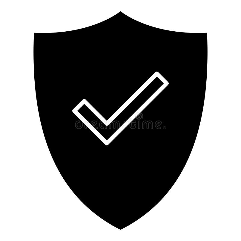 Tick and shield stock vector. Illustration of icon, choice - 163820477