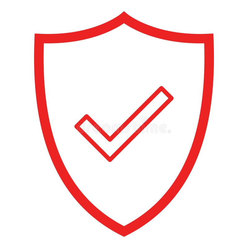 Tick and shield stock vector. Illustration of icon, mark - 165122112