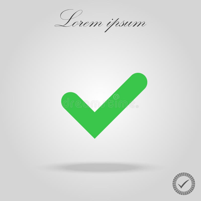 Tick Icon Vector Symbol, Checkmark Isolated on White Background Stock ...