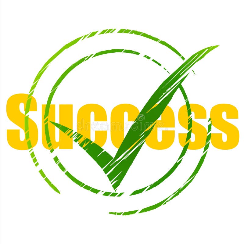 Tick Success Means Succeed Progress and Checkmark Stock Illustration ...