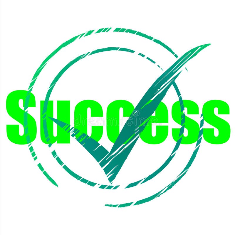 Tick Success Shows Progress Checkmark And Correct Stock Illustration ...
