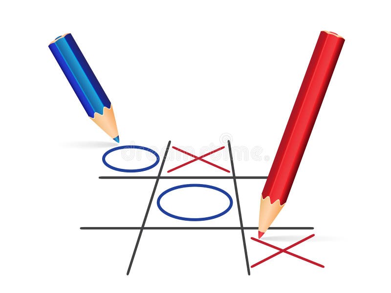 Tick tack toe illustration stock illustration. Illustration of vector ...