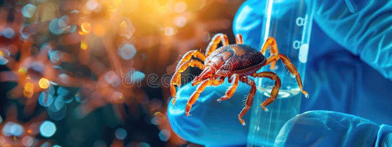 A Tick in a Test Tube in the Laboratory. Selective Focus Stock Image ...