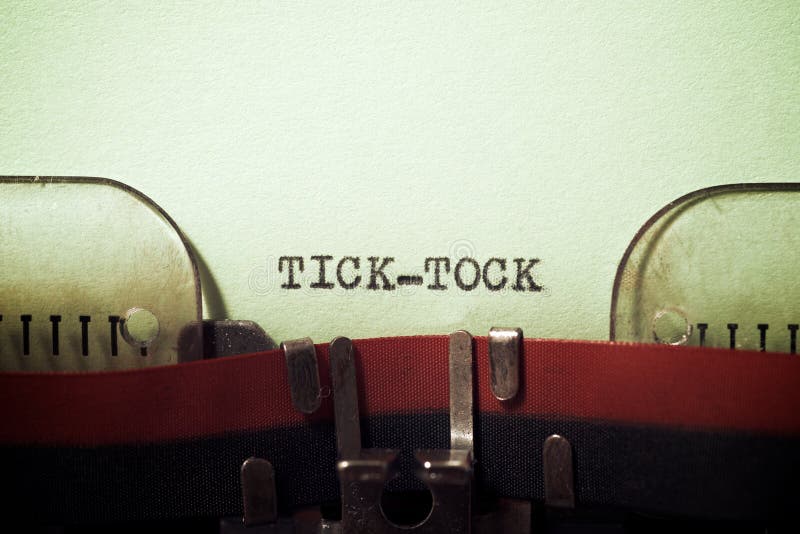 Tick tock text stock image. Image of tock, countdown - 230896975