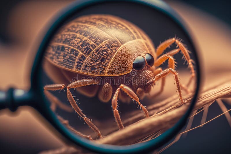 Tick Under Magnifying Glass Generative Ai Stock Illustration ...