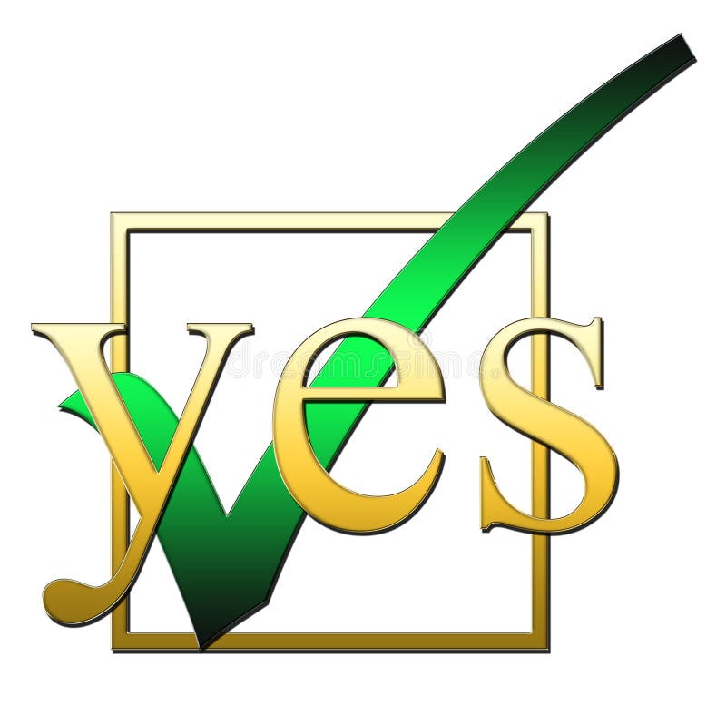 Tick Yes stock illustration. Illustration of vote, desicion - 3832070