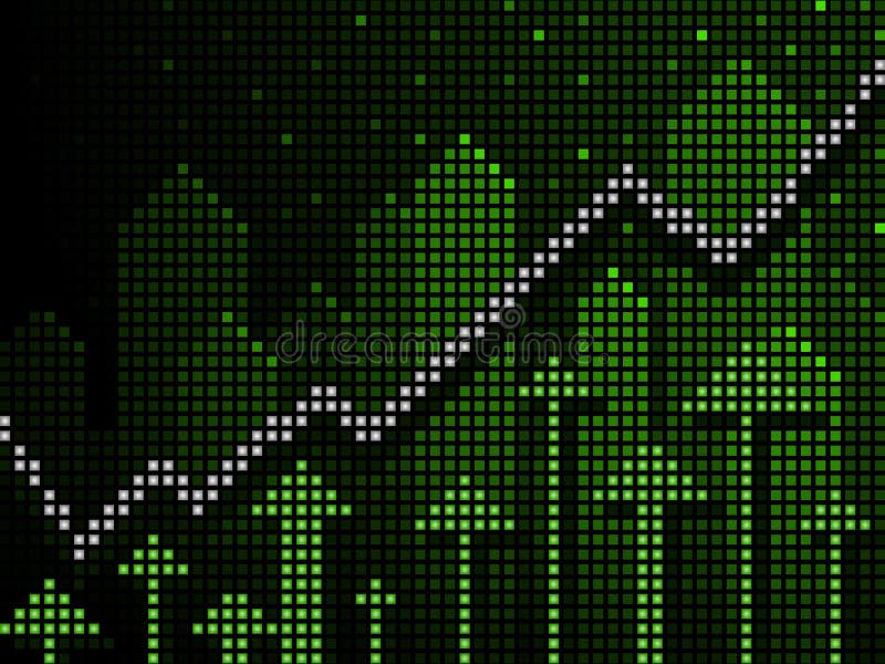 Ticker business chart up stock vector. Illustration of grid - 13151688