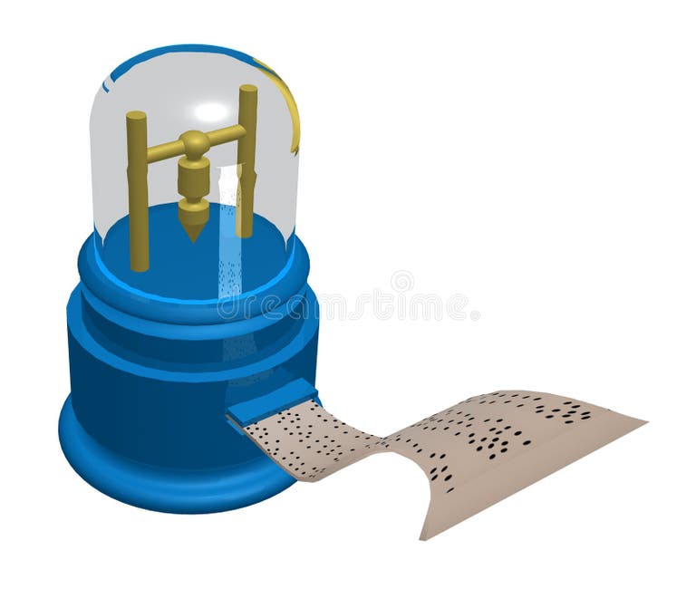 Ticker Tape Machine stock illustration. Illustration of tape - 98862
