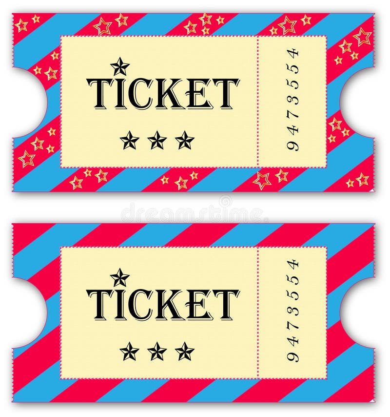 Classic Ticket, Admit One Ticket Stock Vector - Illustration of card ...