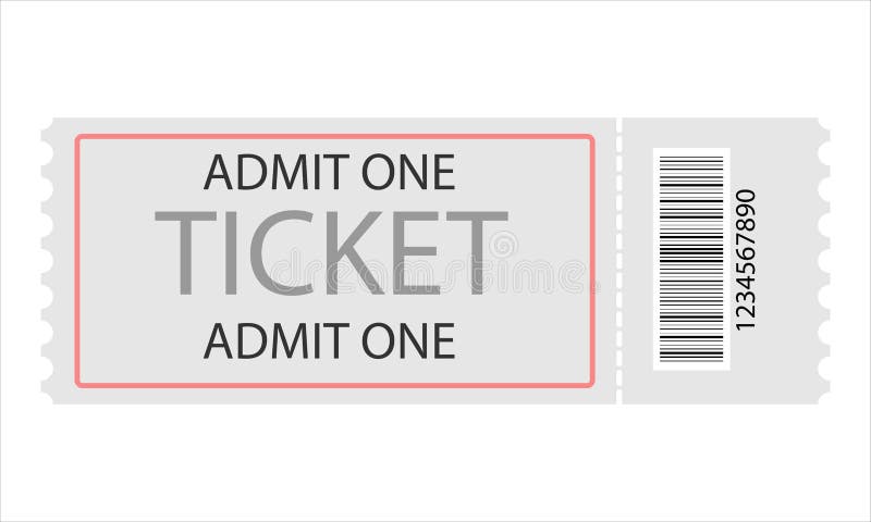 Ticket Admit. Admit One Ticket Icons. Stock Vector - Illustration of ...