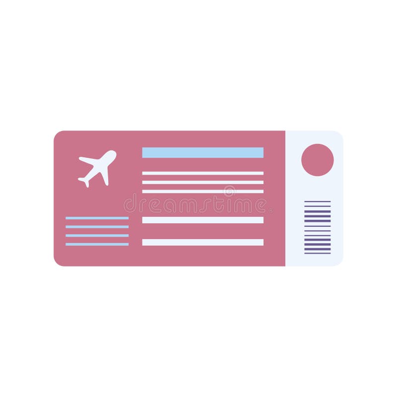 Ticket airline icon stock vector. Illustration of departure - 235958056