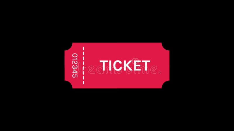 Ticket Animation Video for Event Entry Concepts Stock Footage - Video ...