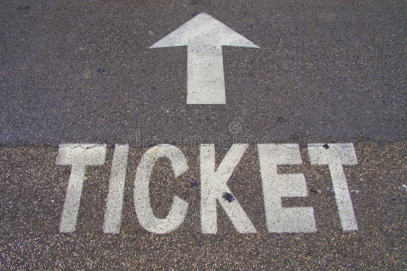 Ticket and arrow stock photo. Image of marking, traffic - 99235784