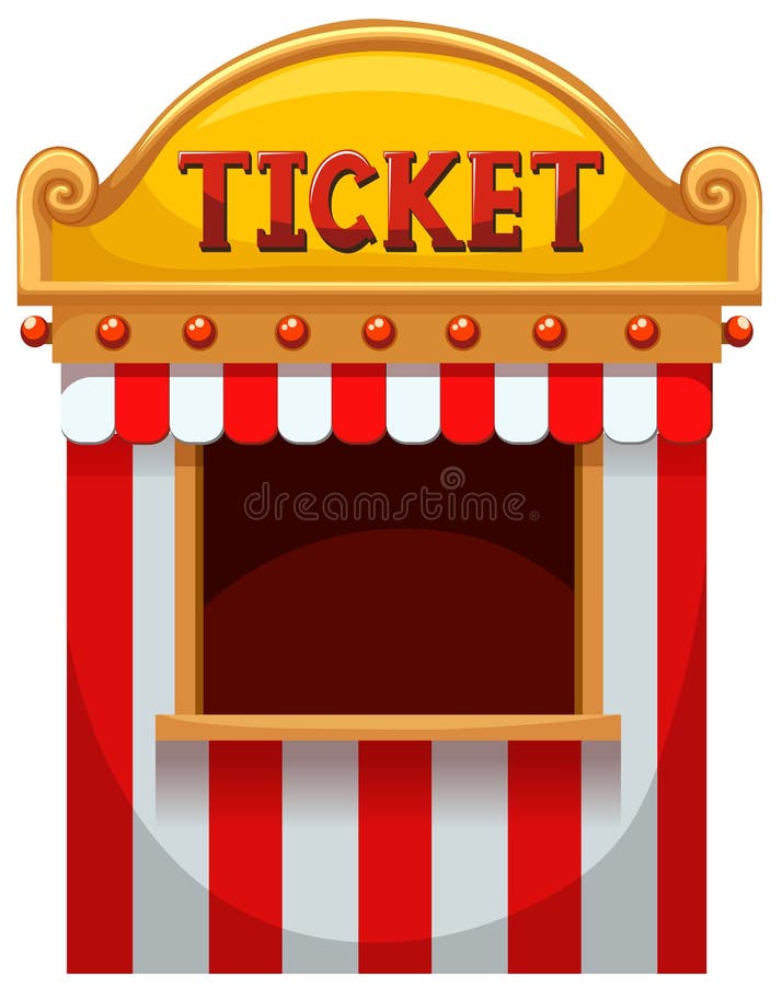 Ticket Booth at the Carnival Stock Illustration - Illustration of ...