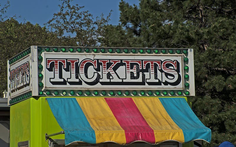 Ticket Booth at County Fair Stock Image - Image of summer, outside ...