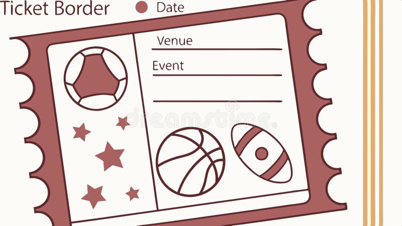 Ticket Border Design, Event and Admission Pass Frame Vector Design ...