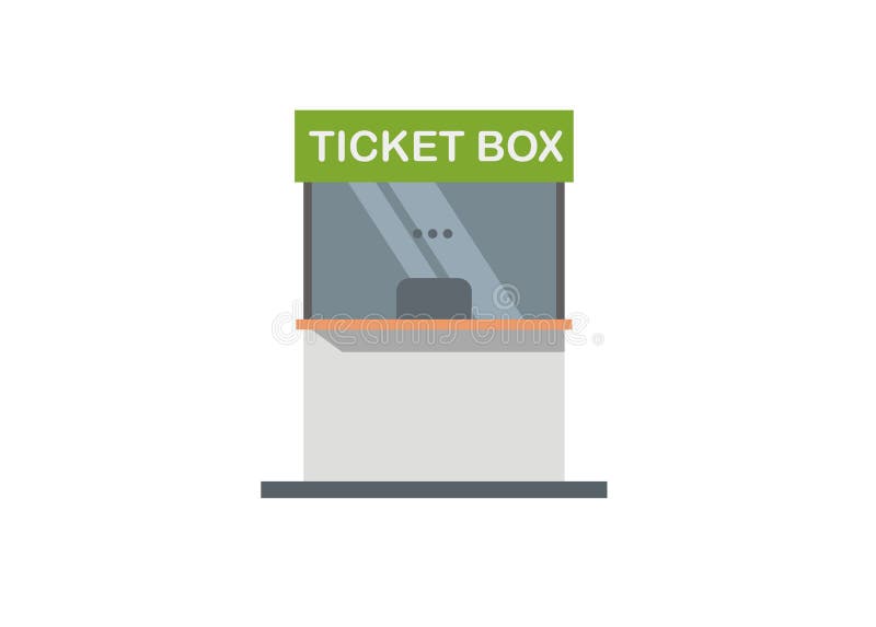 Ticket Box. Simple Flat Illustration. Stock Vector - Illustration of ...
