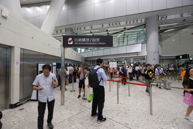 Ticket Box at West Kowloon Railway Station Editorial Photography ...