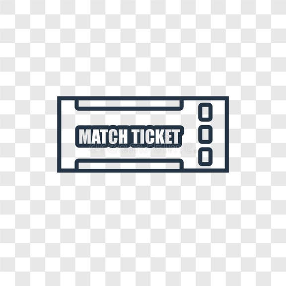 Ticket Concept Vector Linear Icon Isolated on Transparent Background ...