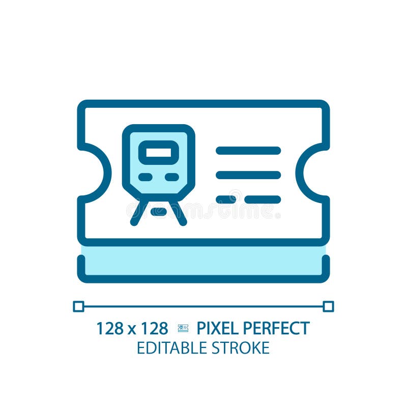 Ticket Control Pixel Perfect Blue RGB Color Icon Stock Illustration ... Ticket Control Pixel Perfect Blue RGB Color Icon Stock Illustration ...