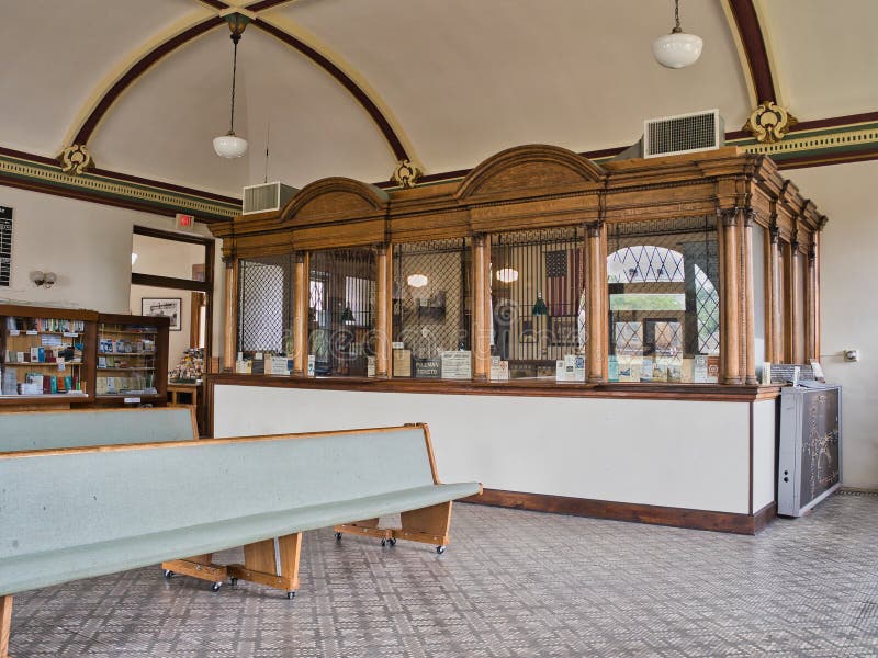 Ticket Counter in the Marion Oh Train Depo Editorial Photography ...