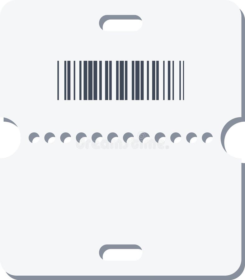 Ticket Coupon with Barcode stock vector. Illustration of pass - 353086827