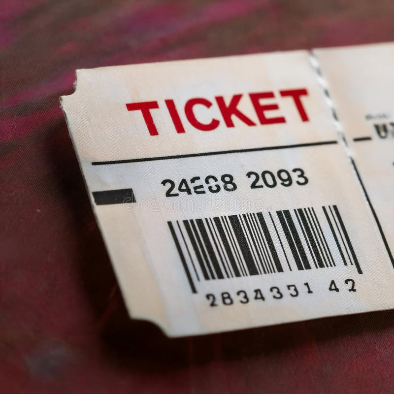 Ticket with Details Like an Event Name, Date, and Barcode Symbolizing ...