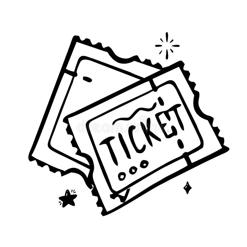 Movie Ticket Line Drawing Stock Illustrations – 319 Movie Ticket Line ...