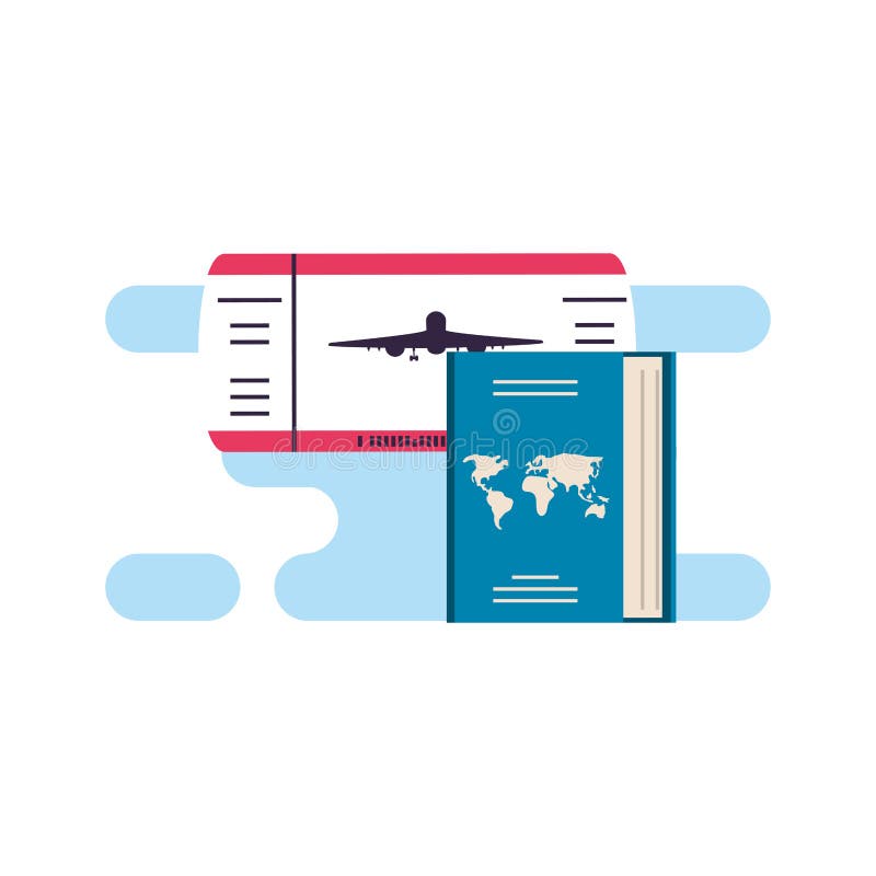 Ticket Flight Document Travel Icon Stock Illustration - Illustration of ...