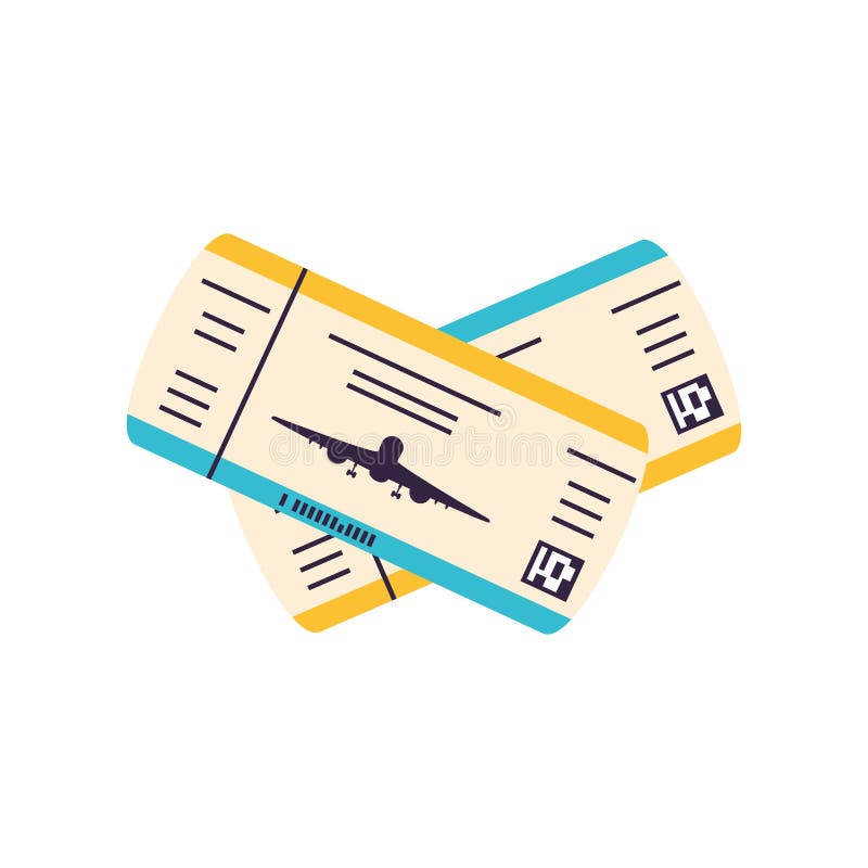 Ticket Flight Document Travel Icon Stock Illustration - Illustration of ...
