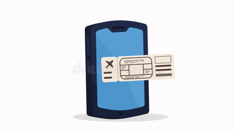 Ticket Flight in Smartphone Animation Stock Footage - Video of summer ...