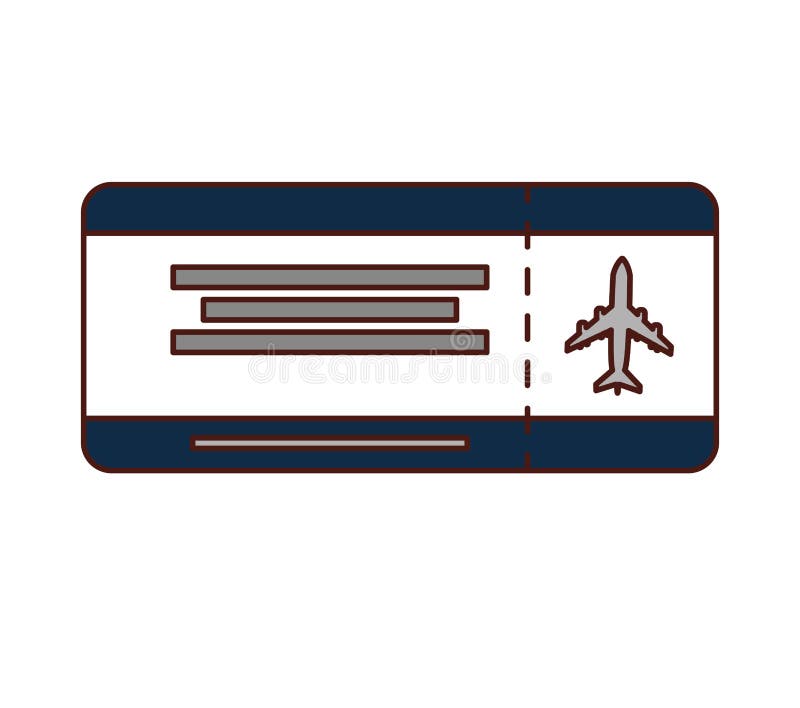 Ticket fly isolated icon stock vector. Illustration of transportation ...