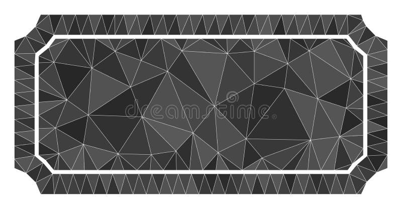 Ticket Frame Low-Poly Mocaic Icon Stock Vector - Illustration of ...