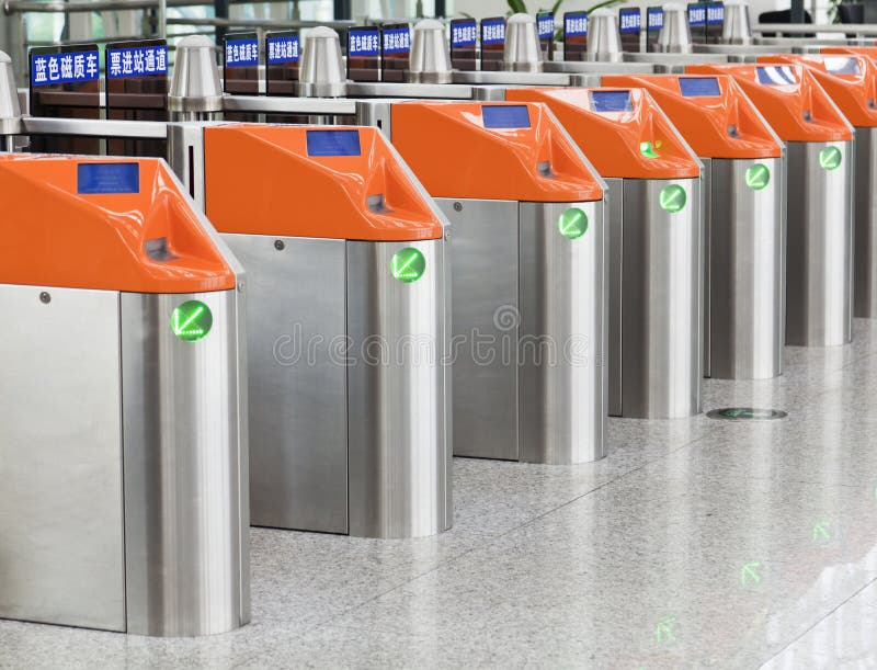 Ticket Gates at a Railway Station Stock Photo - Image of train ...