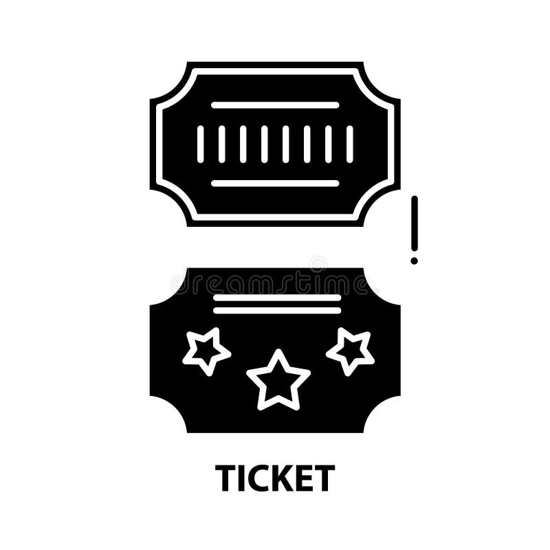 Concert Ticket Icon, Black Vector Sign with Editable Strokes, Concept ...