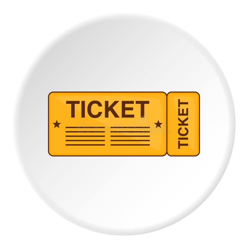 Ticket icon, cartoon style stock vector. Illustration of card - 78688099
