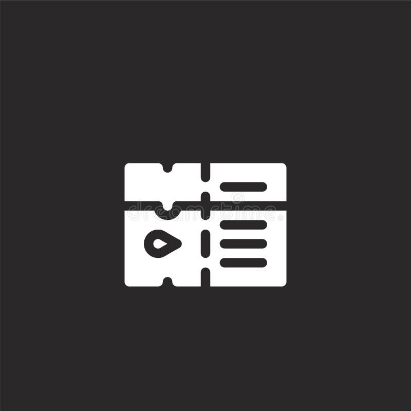 Ticket Icon. Filled Ticket Icon for Website Design and Mobile, App ...